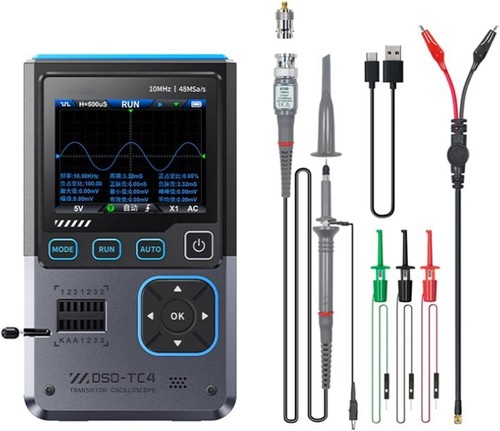 DSO-TC4 3-IN-1 10MHz 48MSa/s Digital Oscilloscope Transistor Tester ...