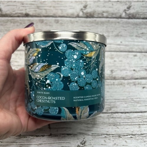 Bath & Body Works ~ Cocoa Roasted Chestnuts! Three wick candle NEW * | eBay