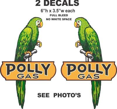 2 Polly Gas Vinyl Decals | eBay