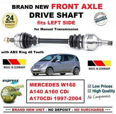 FOR MERCEDES W168 A140 A160 CDi A170CDi 1997-2004 NEW FRONT AXLE LEFT ...