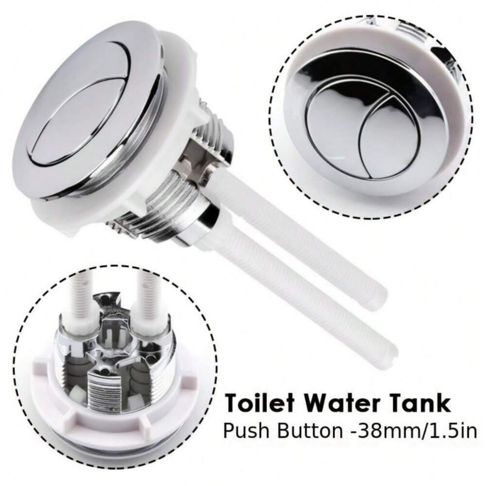 38mm Replacement Dual Flush Push Button Toilet Cistern Water Saving ...