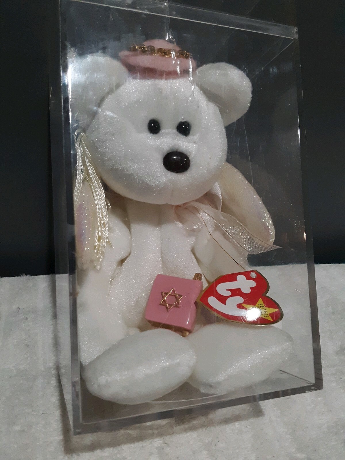 TY WARNER VERY RARE BEANIE BABY "HALO" WITH JEWISH PRIEST ACCESSORIES ...