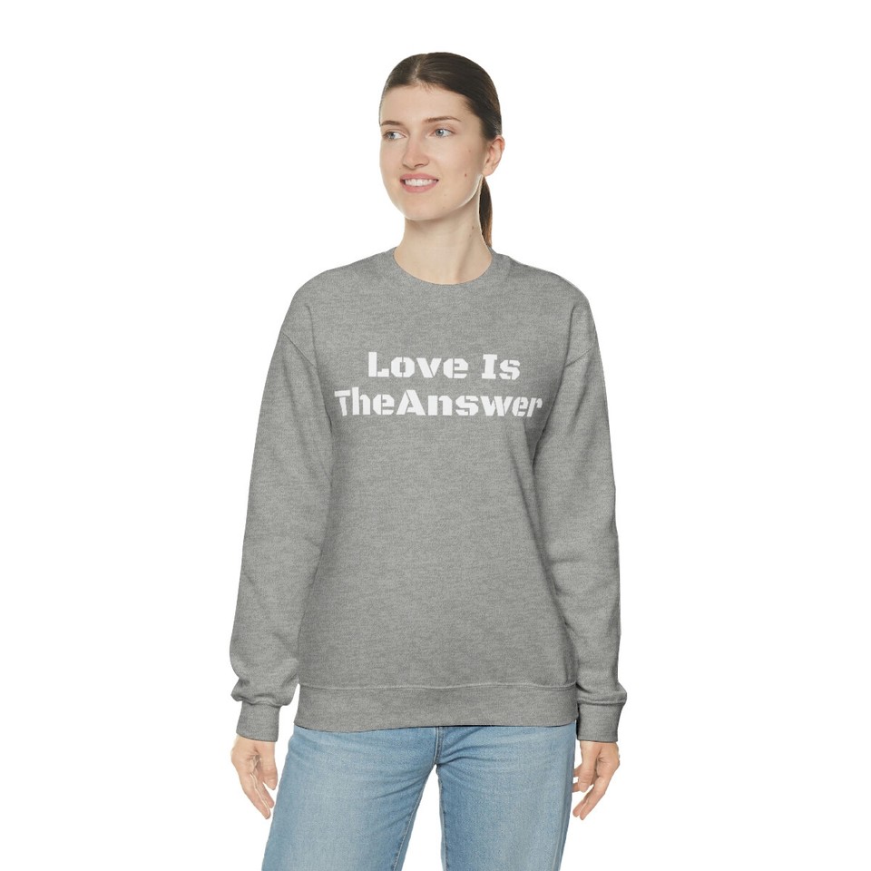 "Love Is The Answer" Unisex Heavy Blend™ Crewneck Sweatshirt | eBay