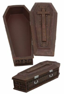 Vampire Dracula Coffin Jewelry Box Rest In Peace Casket Trinket Box ...