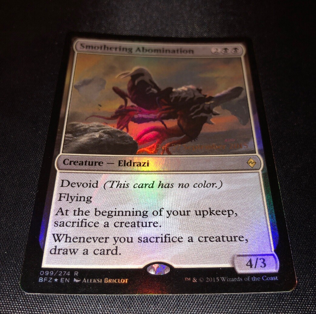 Pre-Release Foil Smothering Abomination - Battle For Zendikar - Rare ...
