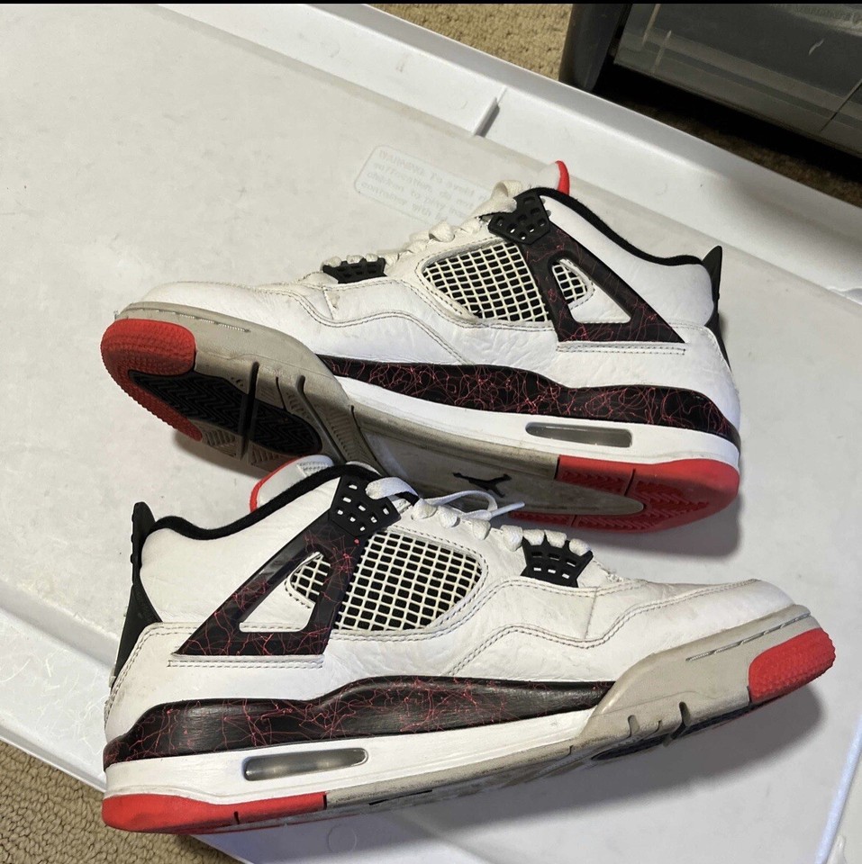 NIKE AIR JORDAN IV 4 RETRO OG FLIGHT NOSTALGIA PALE CITRON WHITE 308497 ...