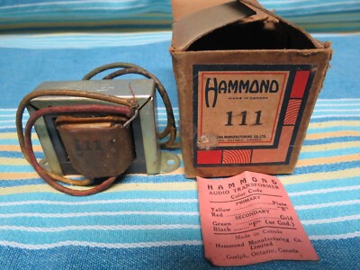 New in Box Antique Vintage Hammond 111 Transformer Tested Shipping free ...