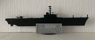 Royal Navy HMS Bulwark R08 silhouette, Desktop ornament, Veteran ...