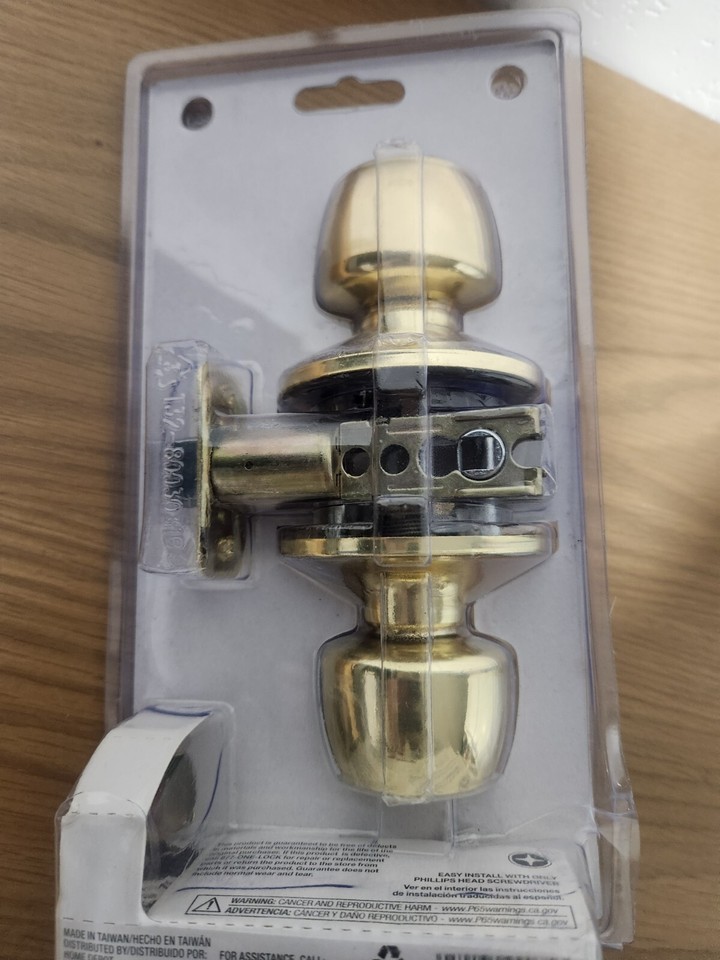 Defiant Brandywine Collection ~ Polished Brass Unlocking Interior Door ...