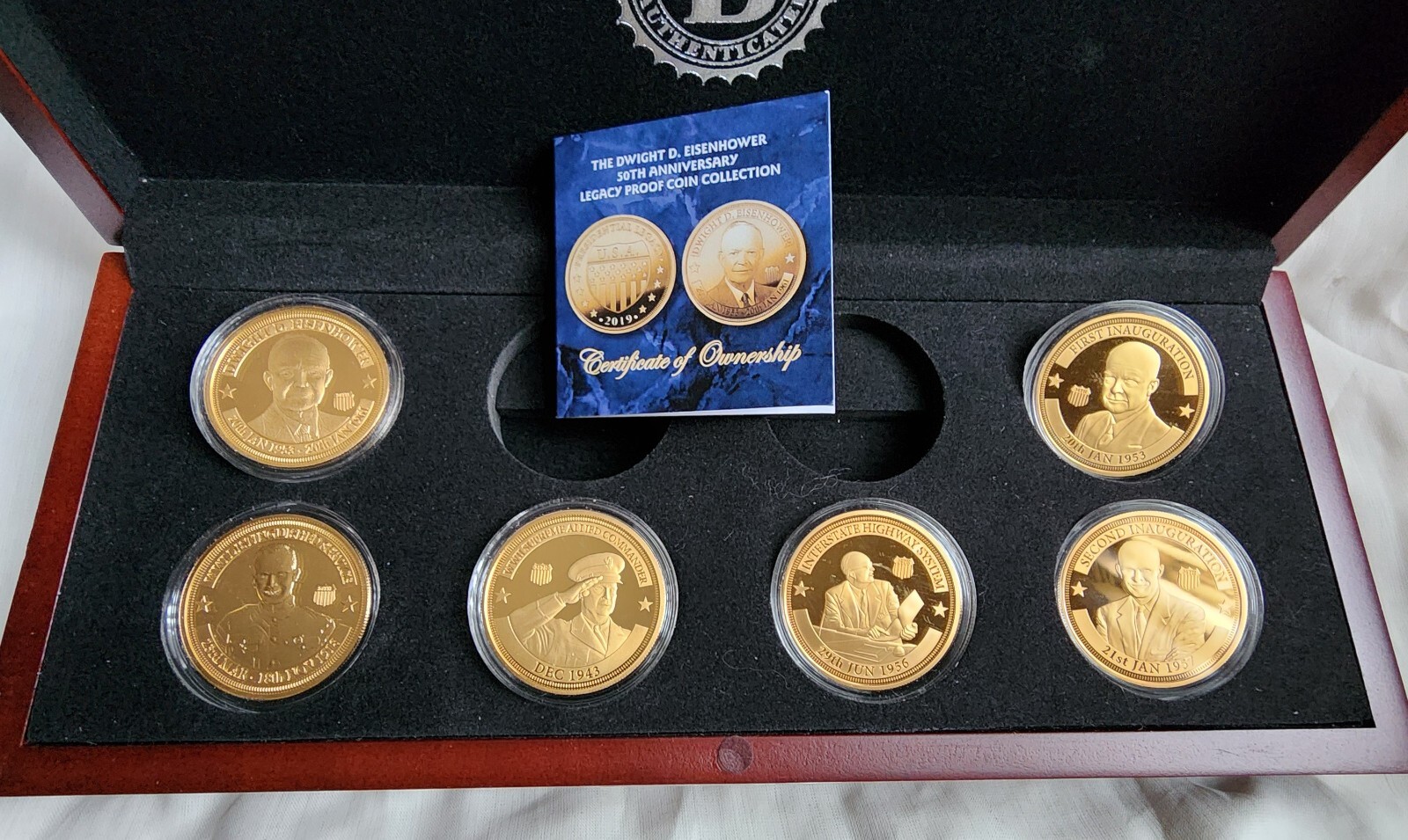 Eisenhower Legacy Proof 24Kt gold 6 Coin Collection | eBay