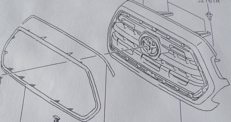 OEM TOYOTA TACOMA SPORT SR5 GRILLE 53101-04040-C0 FITS 2017-2019 ...