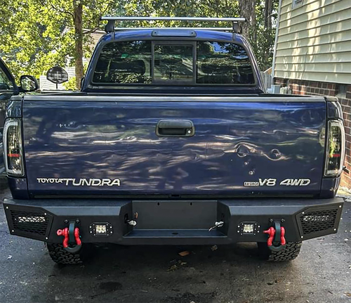 Vijay Fit 2000-2006 Toyota Tundra Rear Bumper With LED Lights & D-Rings ...