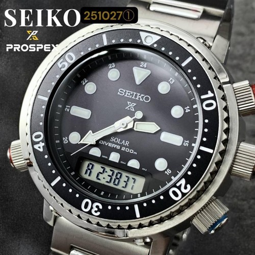 Seiko Prospex SNJ033 Solar Chronograph 200m Diver Watch Mens | eBay