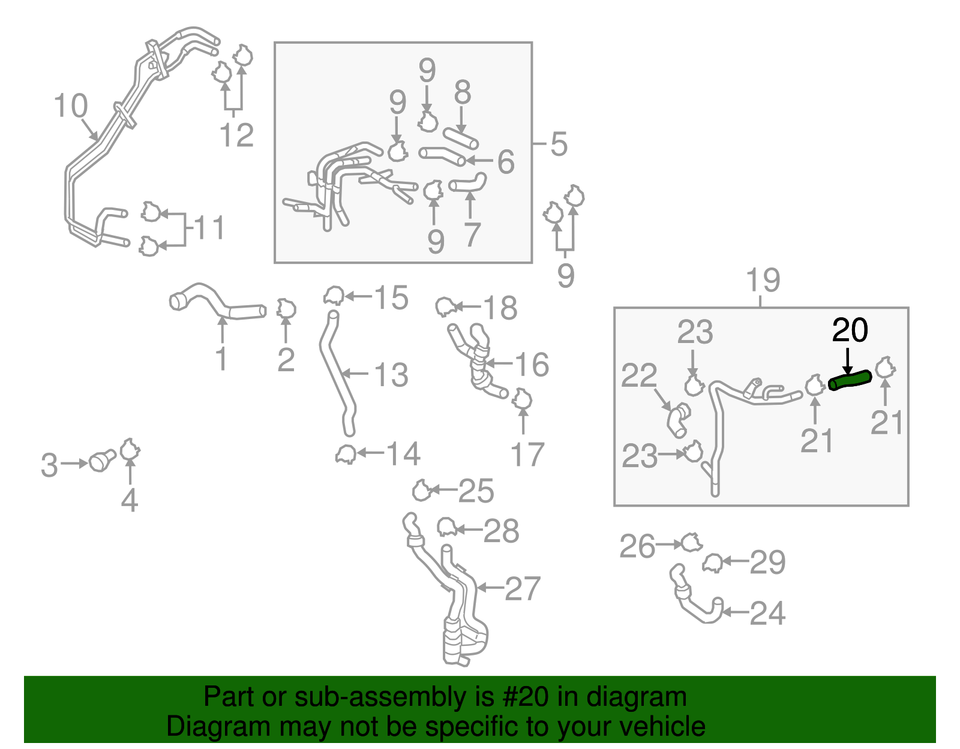 Genuine Volkswagen 2015 Volkswagen - Hose 04L-121-058-G | eBay