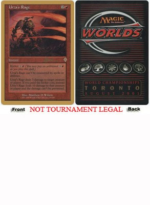 Urza's Rage (Antoine Ruel - 2001) World Championship NM Red Rare CARD ...