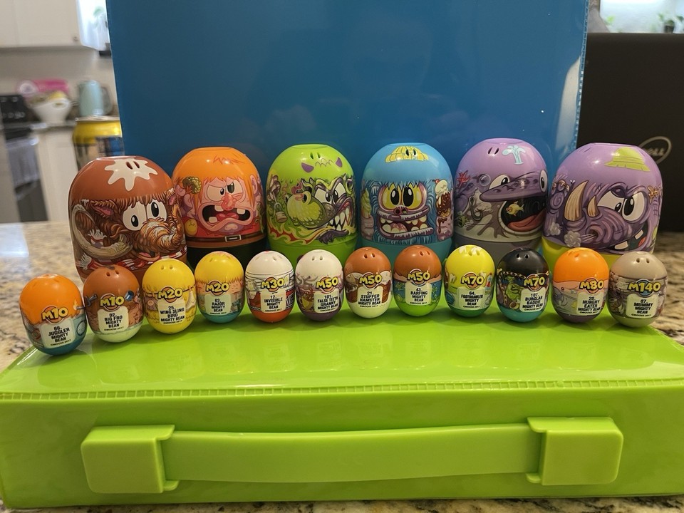 Mighty Beanz Mega Beanz Lot Of 12 plus 6 Cases Collectibles Includes Rare | eBay