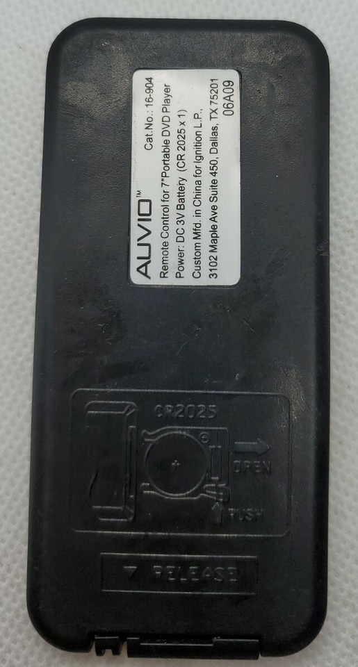 Auvio 16-904 Remote Control for 7" Portable dvd player | eBay