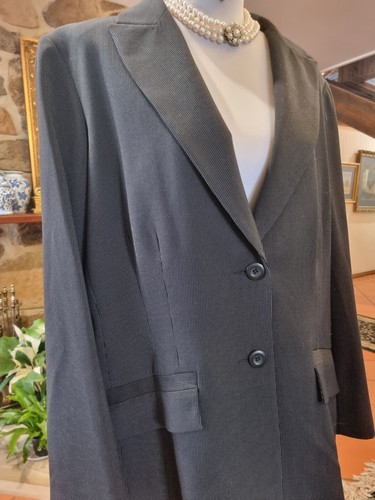 Basque Business Jacket 18 Fine Stripe D Grey VGC Lined Pockets | eBay