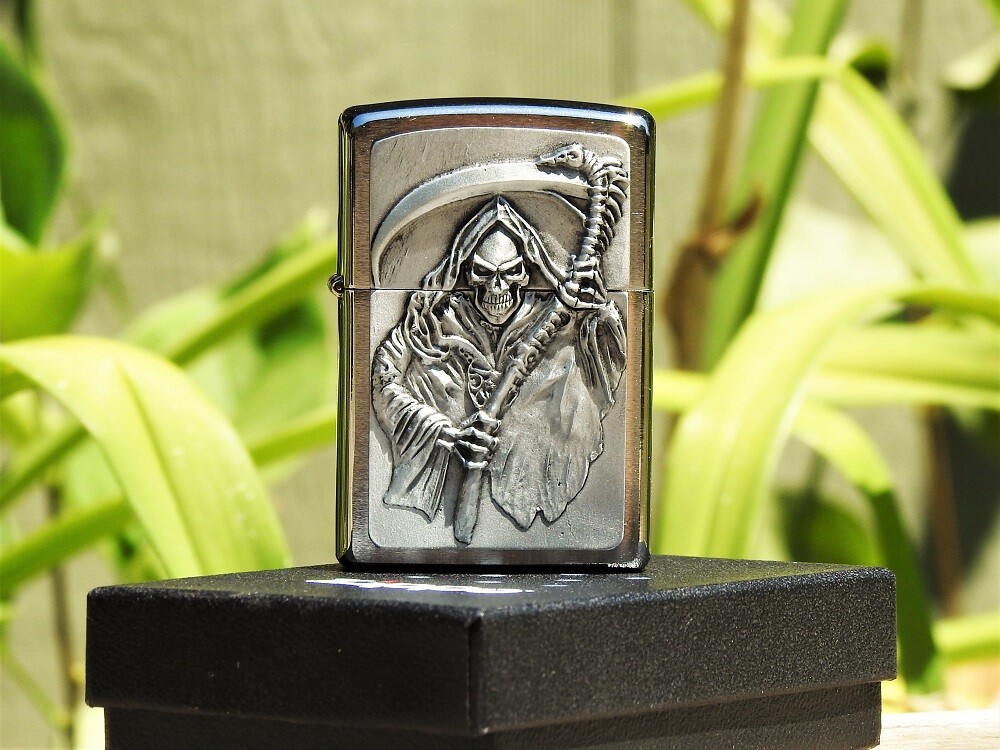 Zippo Lighter - Reapers Curse Emblem - European - Grim Reaper - Rare ...