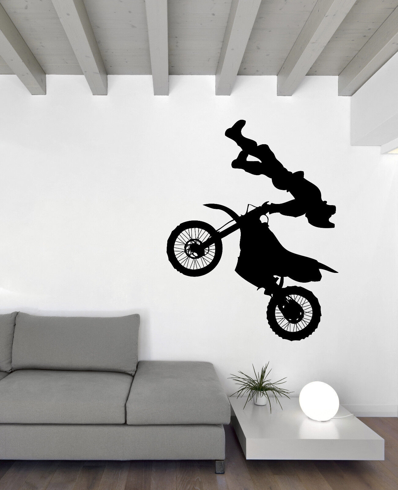 Vinyl Decal Wall Sticker Motorcycle Racer Motocross Jump Stunt ...