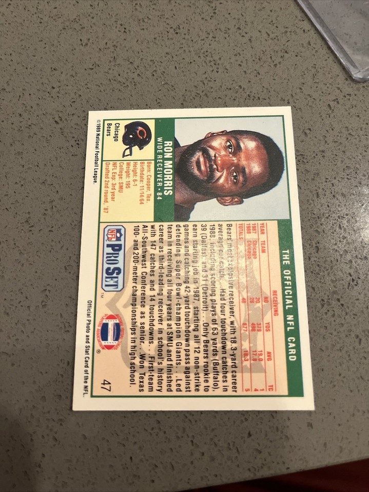 1989 Pro Set - #47 Ron Morris | eBay