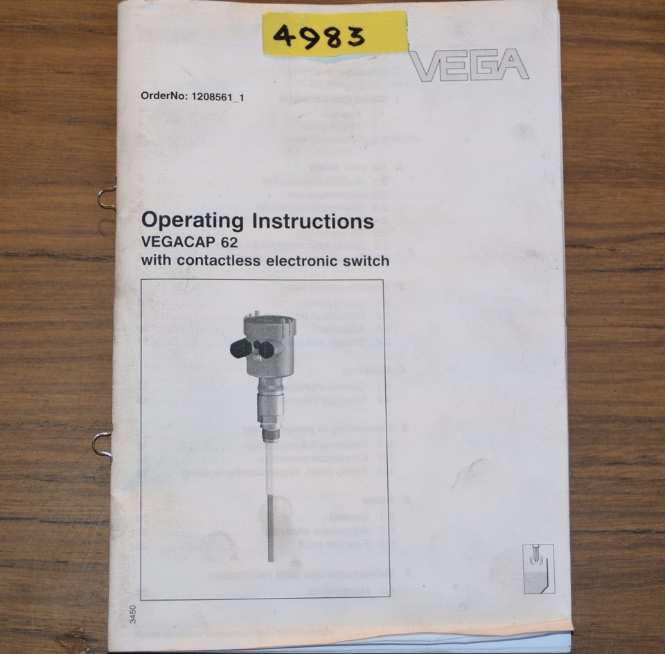 VEGA VEGACAP 62 Type CP62.XXAGSCKMX Capacitive Level switch sensor 500mm length | eBay