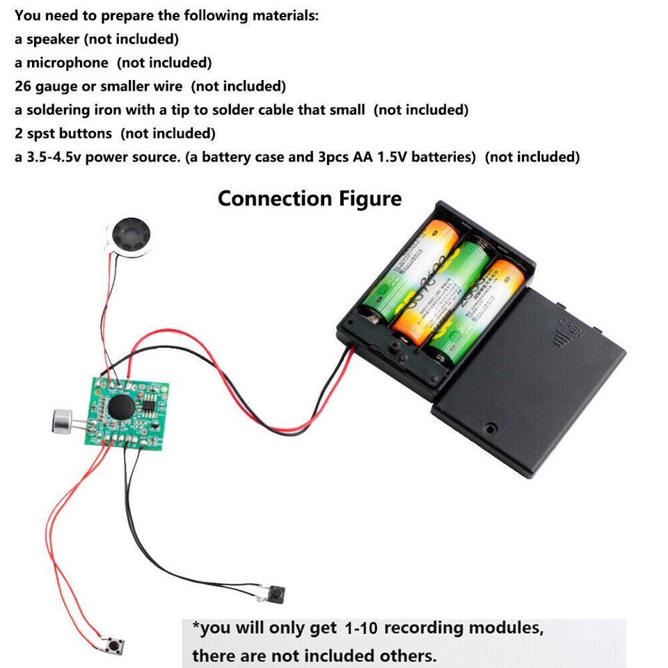 30S 30secs Greeting Card Sound Voice Music Recordable Recorder Board ...