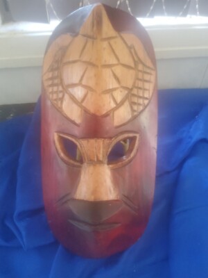 Wooden Fijian Mask Preowned 37cmx20cm | eBay Australia