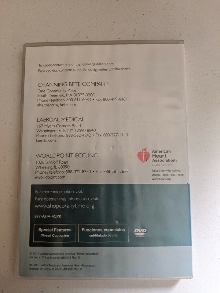 Infant CPR anytime DVD training dvd | eBay