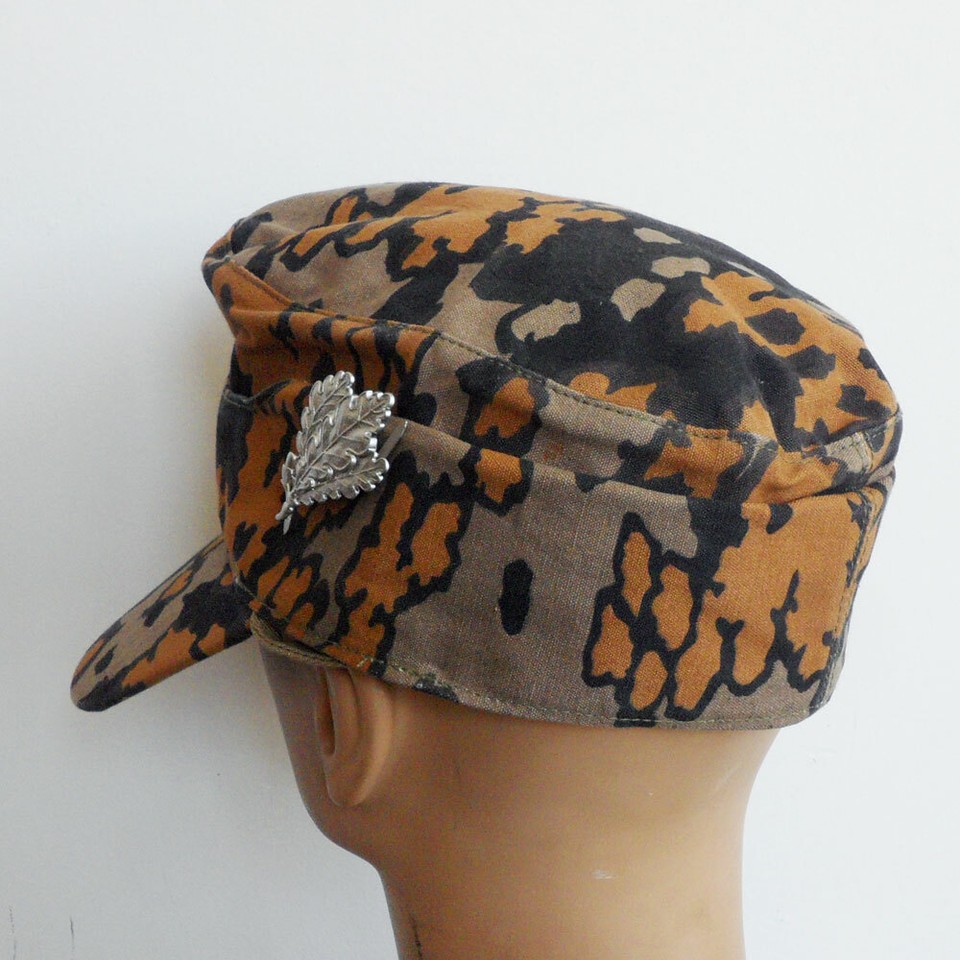 WWII German Army Sniper Cap M43 Oak Leaf Camo Field Cap Hat Cotton Size ...