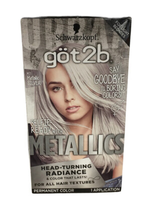 Got2b Metallic Permanent Hair Color, M71 Metallic Silver | eBay