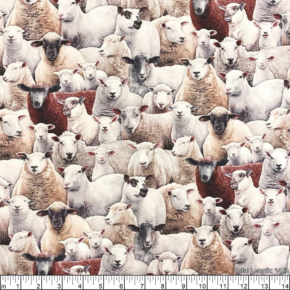 Elizabeths Studio - Farm Animals - Packed Sheep - Multi 600E-MLT ...