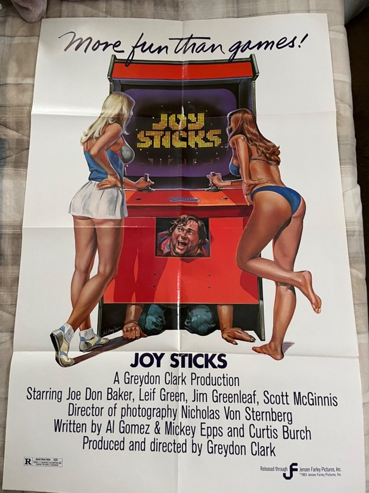 Joysticks 1983 original movie poster one sheet! from old drive in! | eBay
