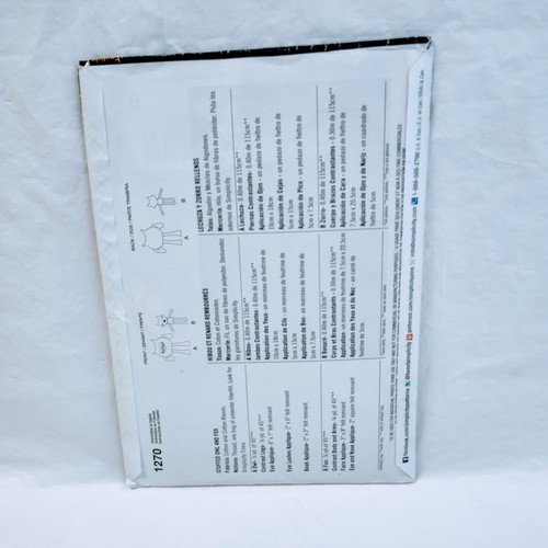 Simplicity 1270 Stuffed Owl & Fox Sewing Fabric Pattern | eBay