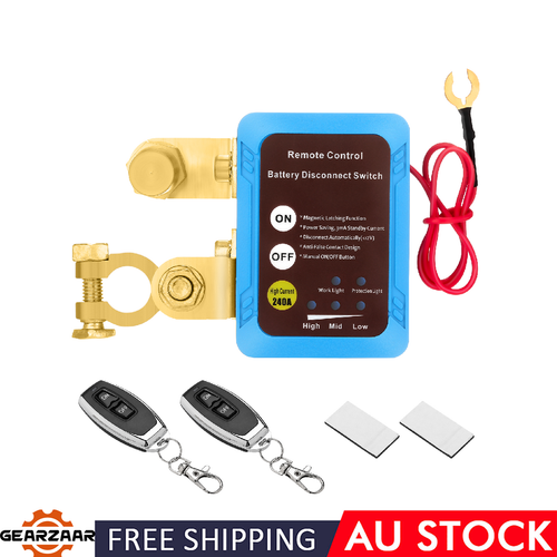 12V 240A Remote Car Battery Disconnect Relay Master Kill Cut-off Switch ...