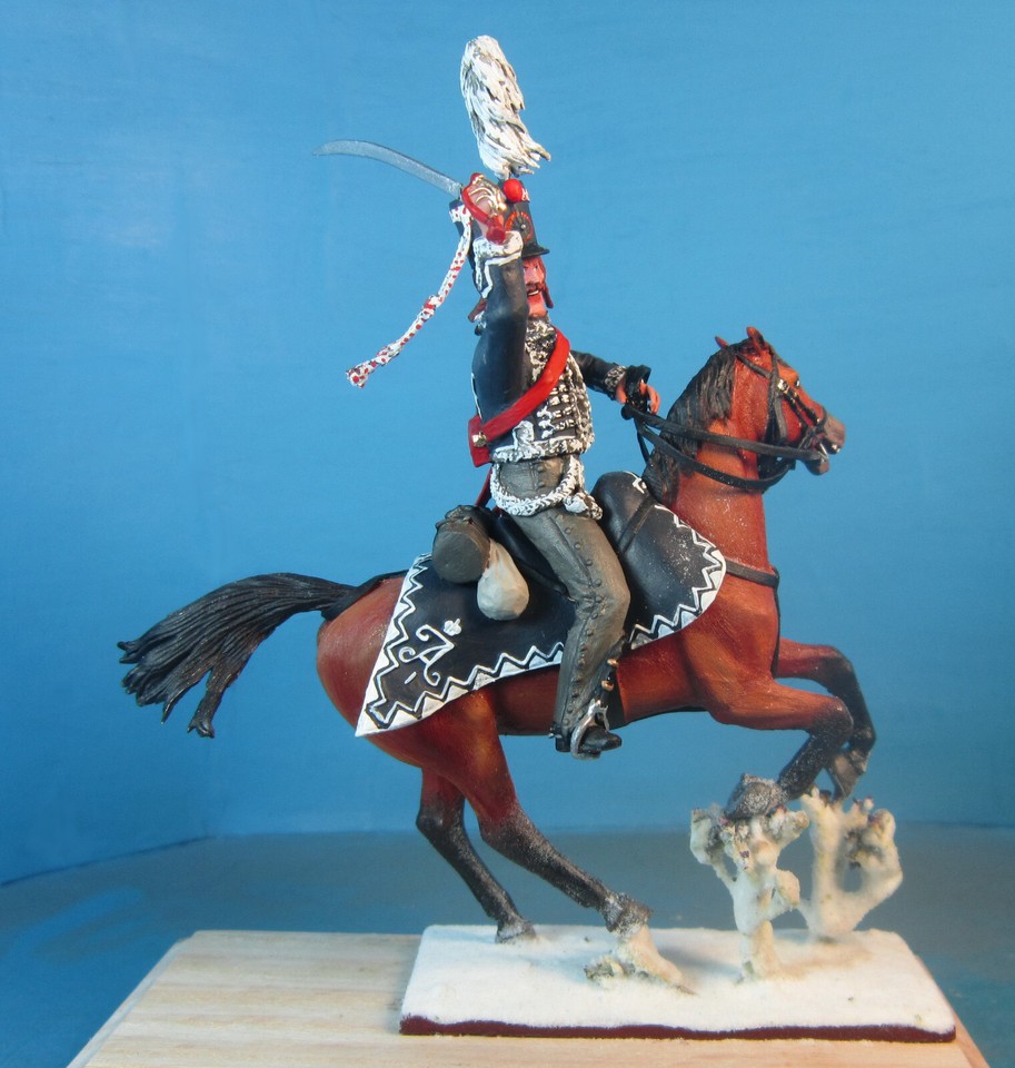 Unassembled Russian hussars, White Metal 60 mm 1/30 Figure kit VID ...