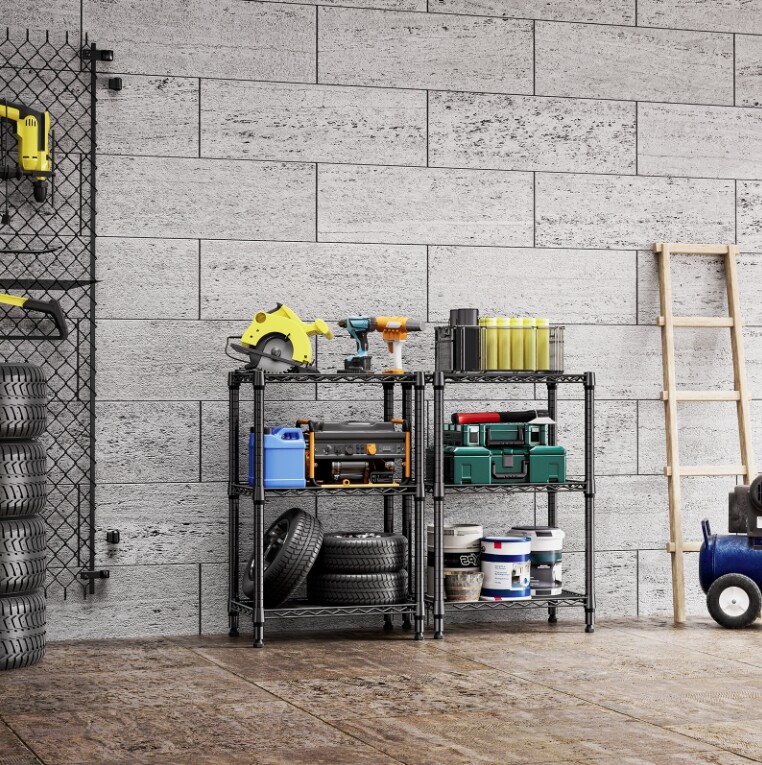 3 Tier Stackable Wire Shelves Unit Heavy Duty Storage Pantry Metal ...