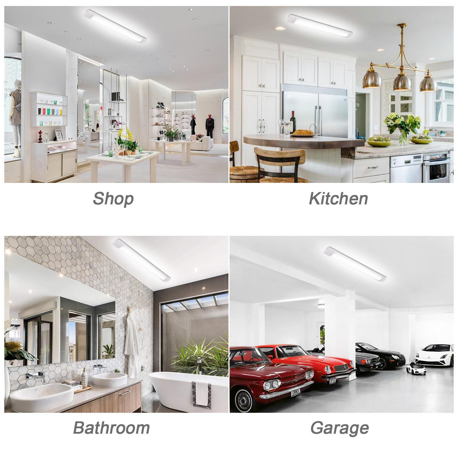 2FT 3FT 4FT LED Batten Tube Light Shop Lights Workbench Garage Ceiling ...