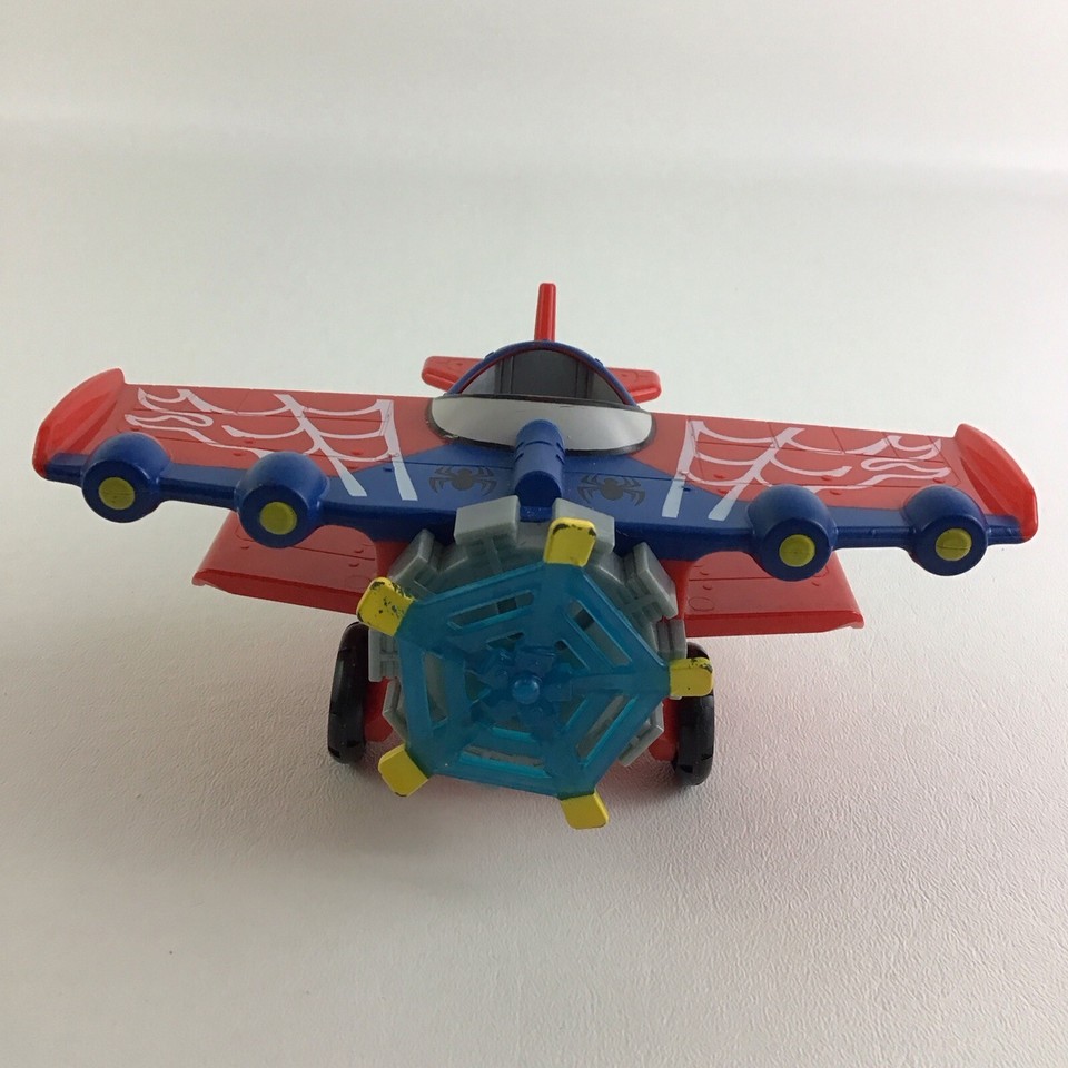 Spider-Man Adventures Stunt Wing Spider Plane Green Goblin Figure ...