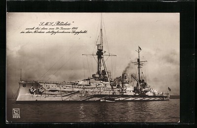 Ak Warship SMS Blücher, Sunk in Naval Battle on 24.01.1915 | eBay