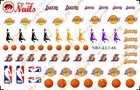 NBA Los Angeles Lakers Nail Art Waterslide Nail Decals. Set of 66. FAST ...