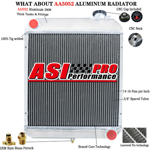 4 Row Aluminum Radiator for 1960-66 Chevrolet C10 /C20 C30 K10 K20 ...