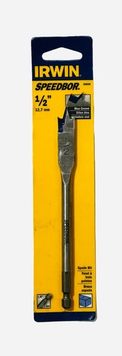 Irwin Speedbor 88808 1/2" Standard Length Flat Wood Spade Bit NEW | eBay