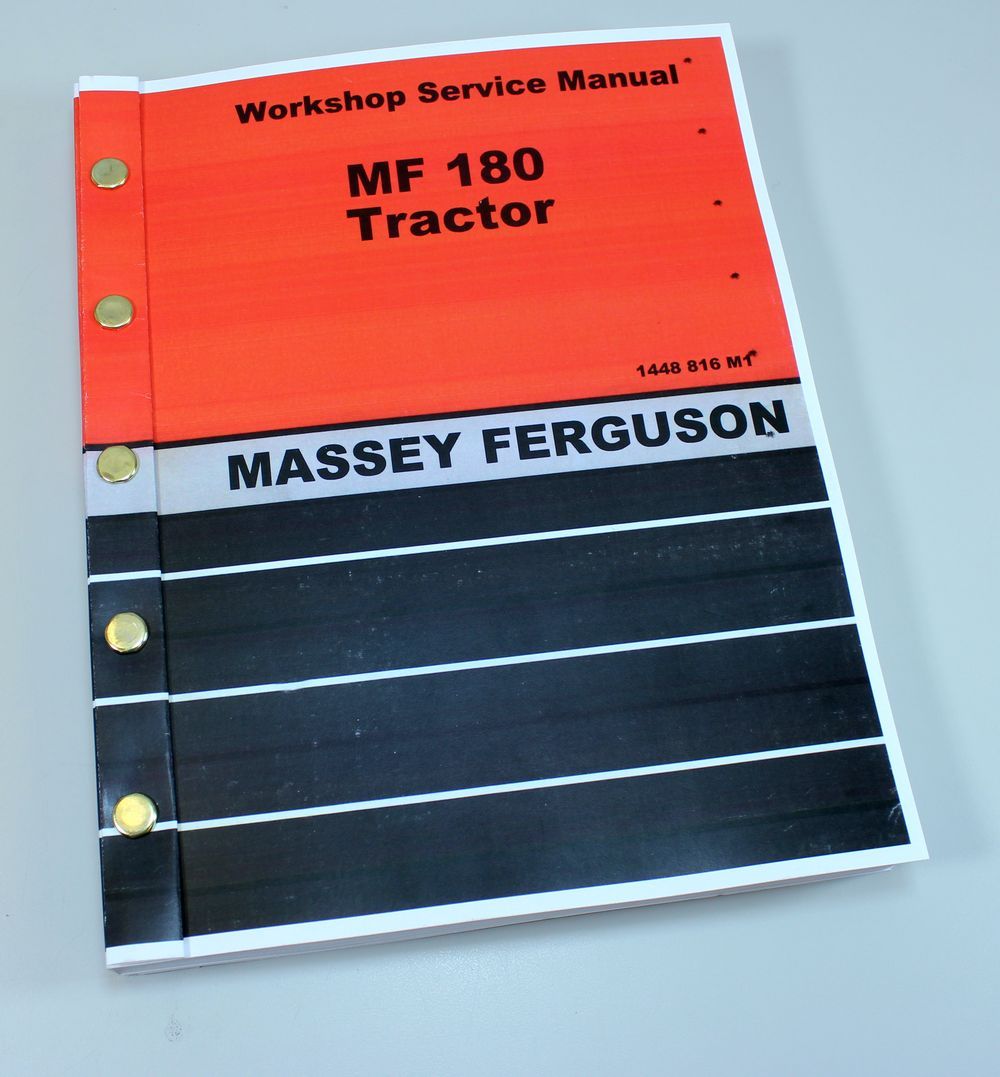 MASSEY FERGUSON 180 TRACTOR SERVICE REPAIR SHOP MANUAL TECHNICAL ...
