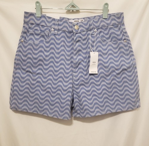 ARDENE Denim MOM Shorts Juniors Sz 9 Blue Spiral Hi Rise | eBay
