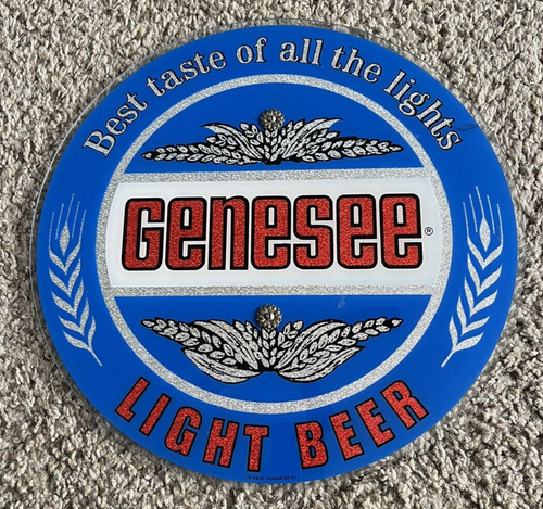 1970's GENESSE Light Beer Advertising Display SIGN Acrylic 15" In ...