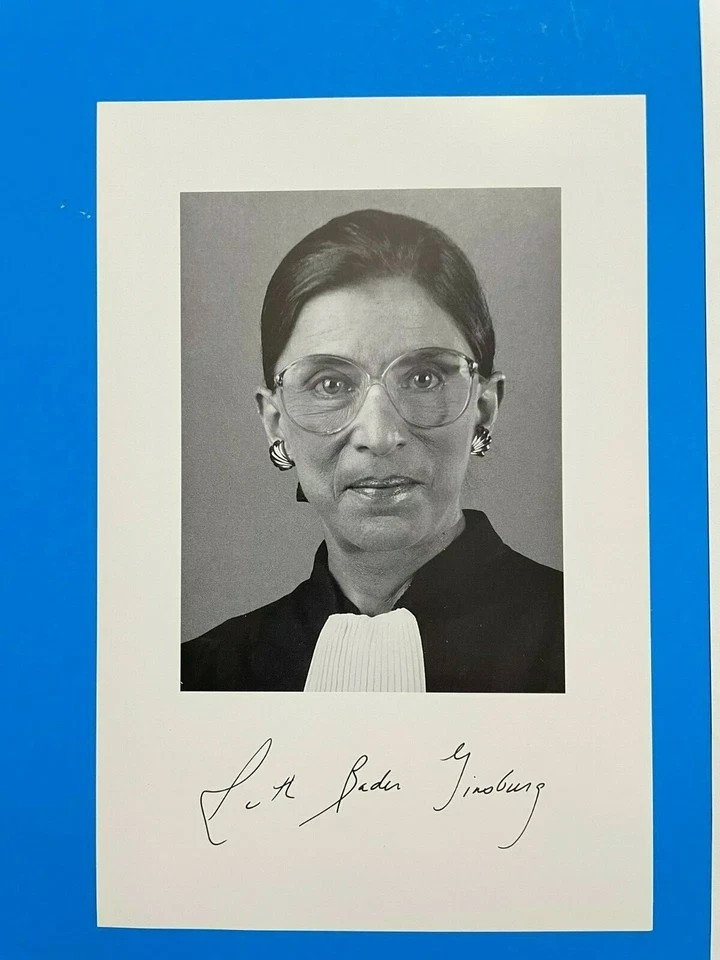 Ruth Bader Ginsburg Signed Autographed 6 x 9 Photo BECKETT BAS LOA | eBay