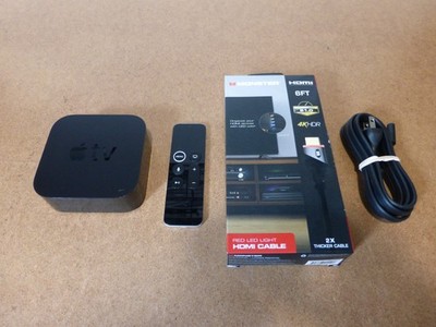 Apple TV 4K HDR A1842 1st Gen 32GB WiFi Media Streamer w/ Siri Remote ...