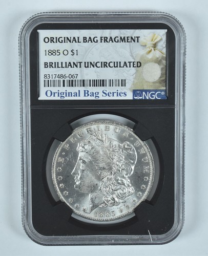 1885-O Morgan Silver Dollar Original Bag Fragment BU NGC *5953 | eBay