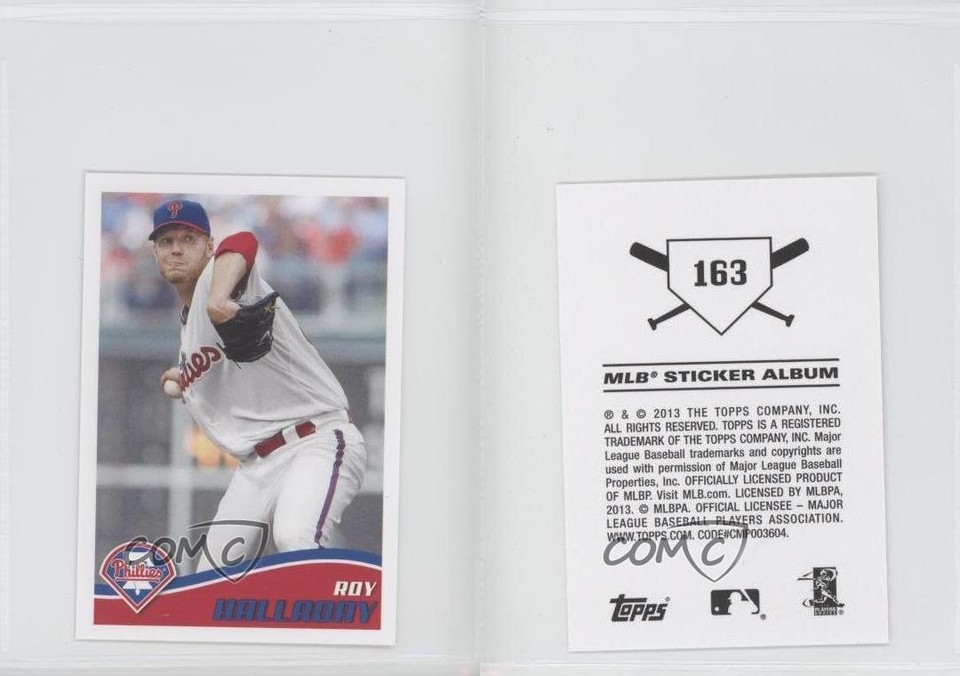 2013 Topps Album Stickers Roy Halladay #163 HOF 0a1 | eBay